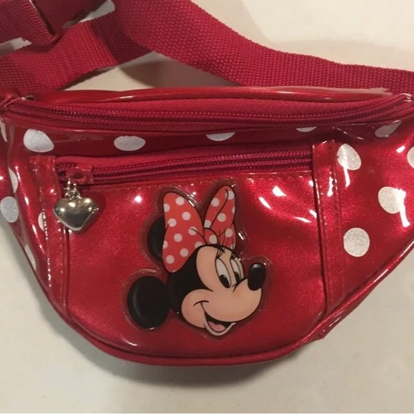 Disney | Accessories | Disney Minnie Mouse Belt Pack Red Shiny | Poshmark